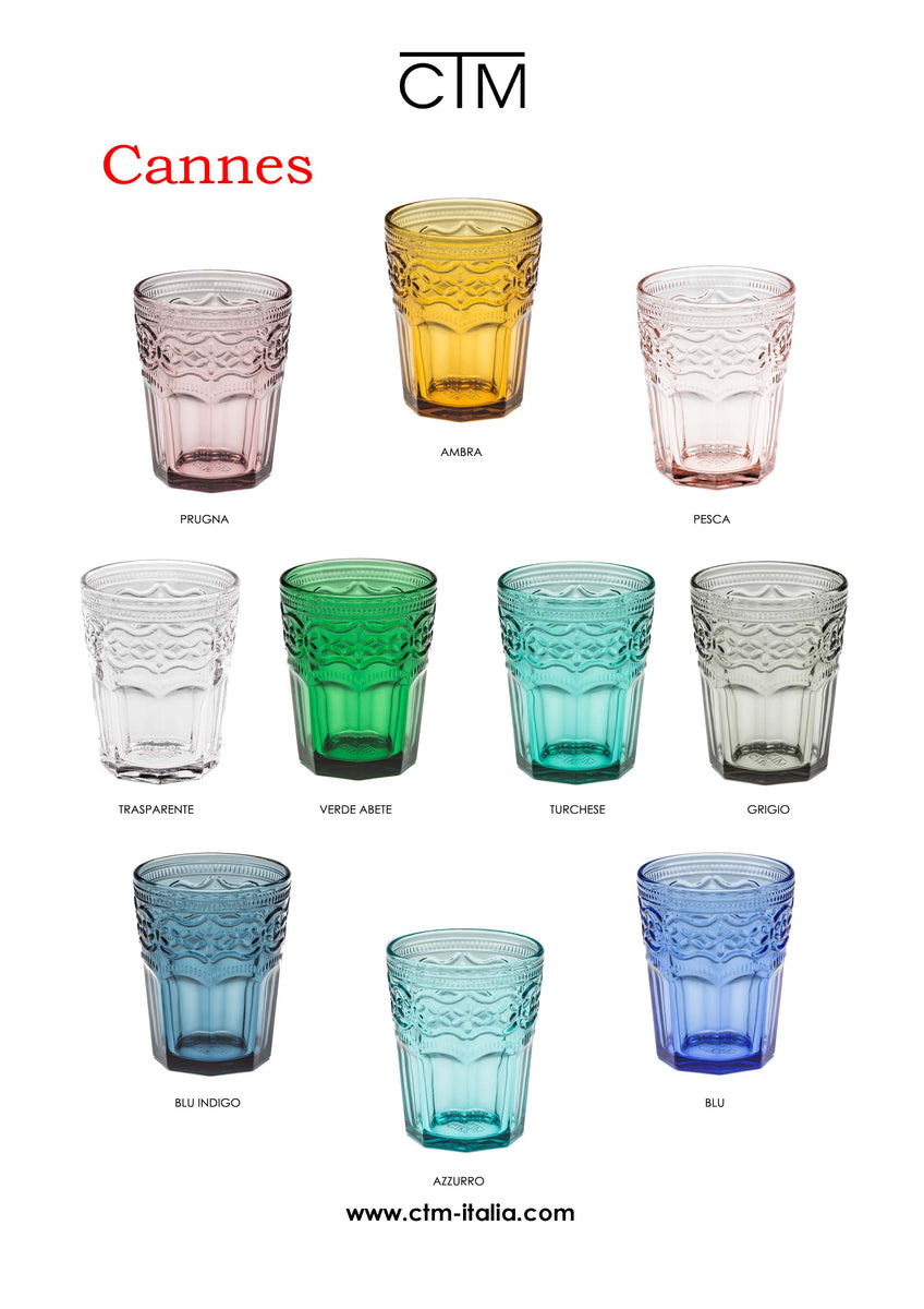 Cannes Trasparente /Clear (Set 6 Pezzi/Pieces) – CTM by Italtrade Srl